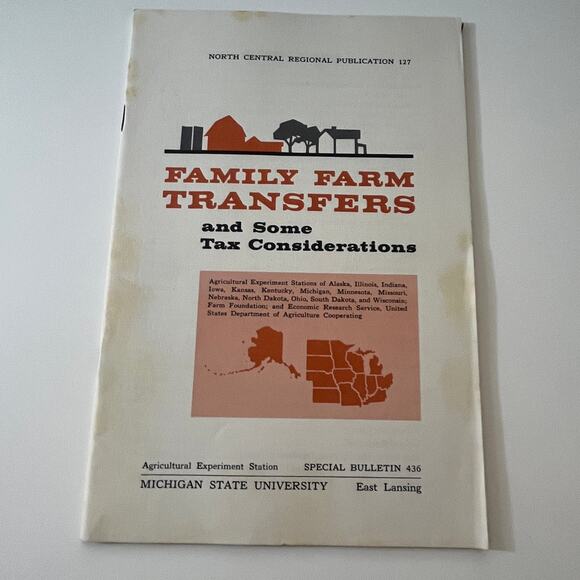 None | Accents | Family Farm Transfers Tax Considerations 967 Farmers Bulletin Booklet Tk2xb3 ...